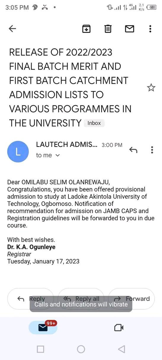 LAUTECH Releases Final Batch Merit And First Batch Catchment Admission ...